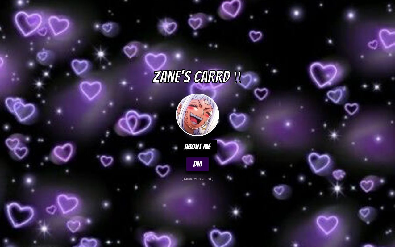 Zaniya’s Carrd